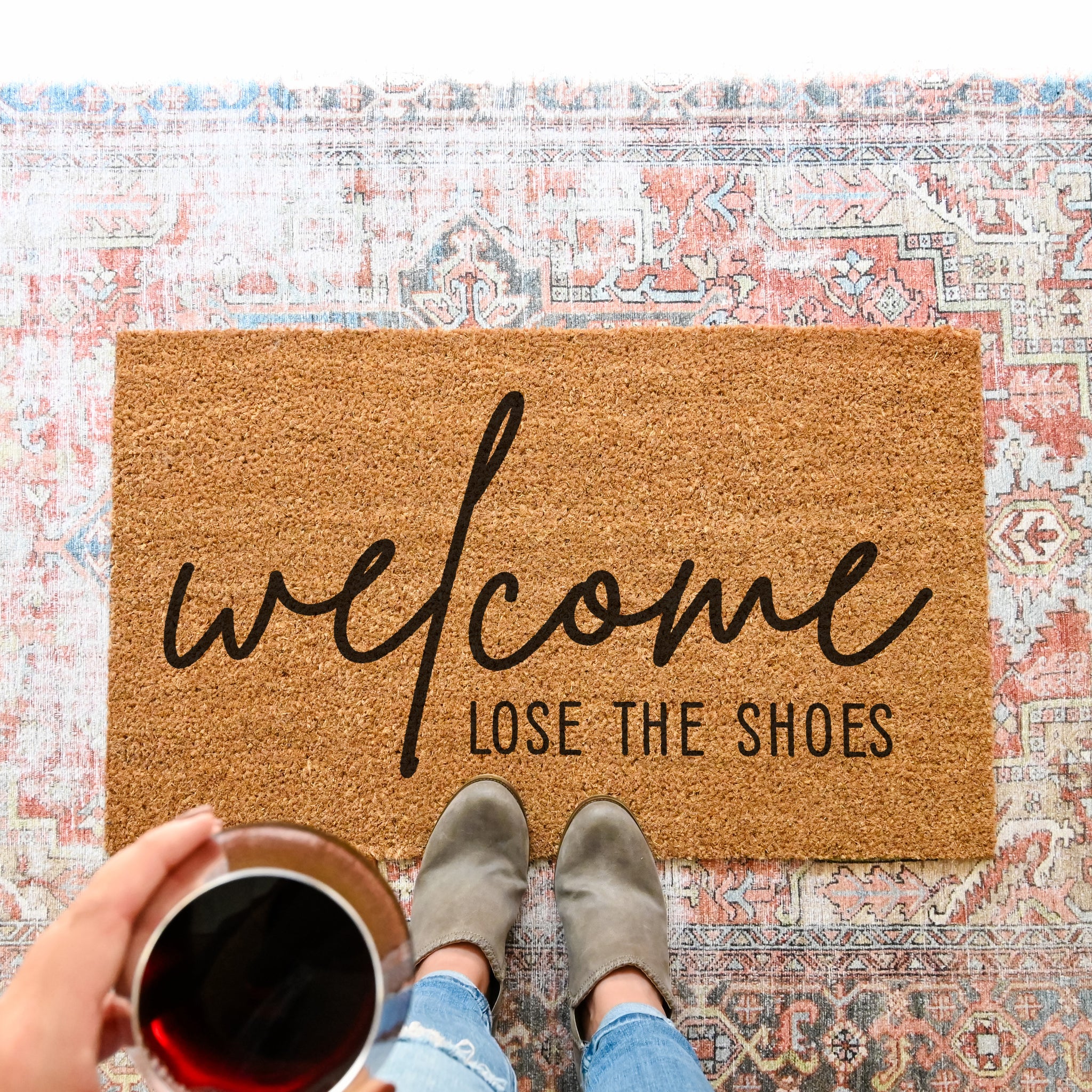 Welcome Lose The Shoes Doormat | Hamlin Row